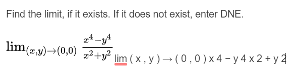 Solved Find the limit, if it exists. If it does not exist, | Chegg.com
