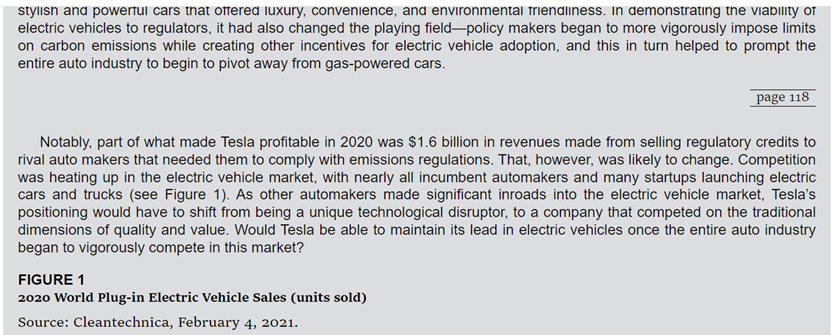 Solved Defining the Organization's Strategic Direction Tesla | Chegg.com