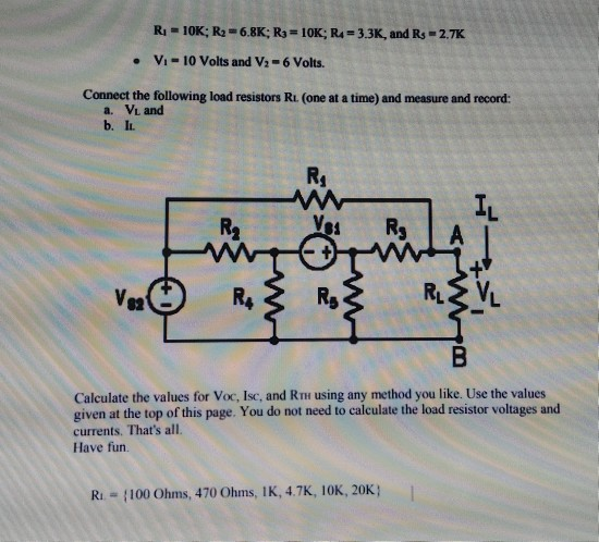 Solved RI 10K; R26.8K; R3- 10K; R- 3.3K , and Rs 2.7K VI- 10 | Chegg.com