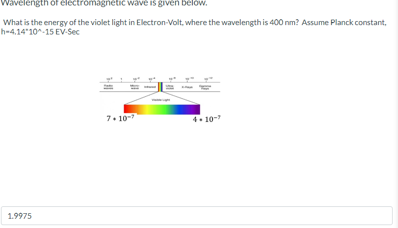 Solved What is the energy of the violet light in | Chegg.com