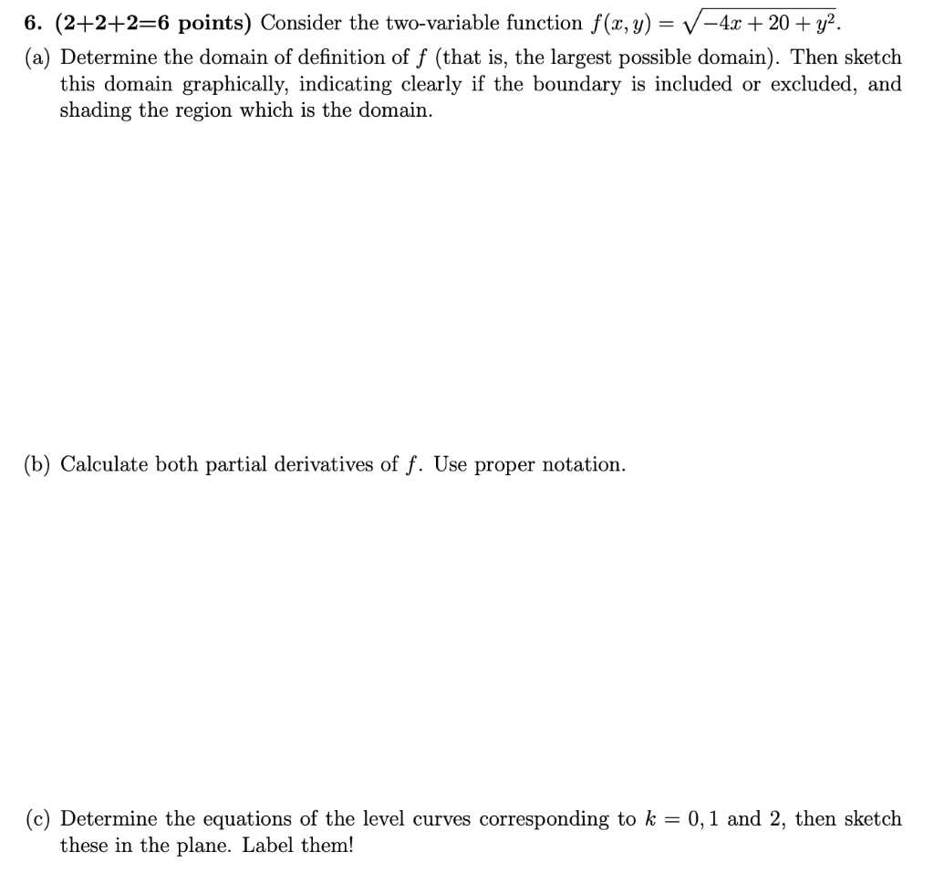 Solved 6 2226 Points Consider The Two Variable