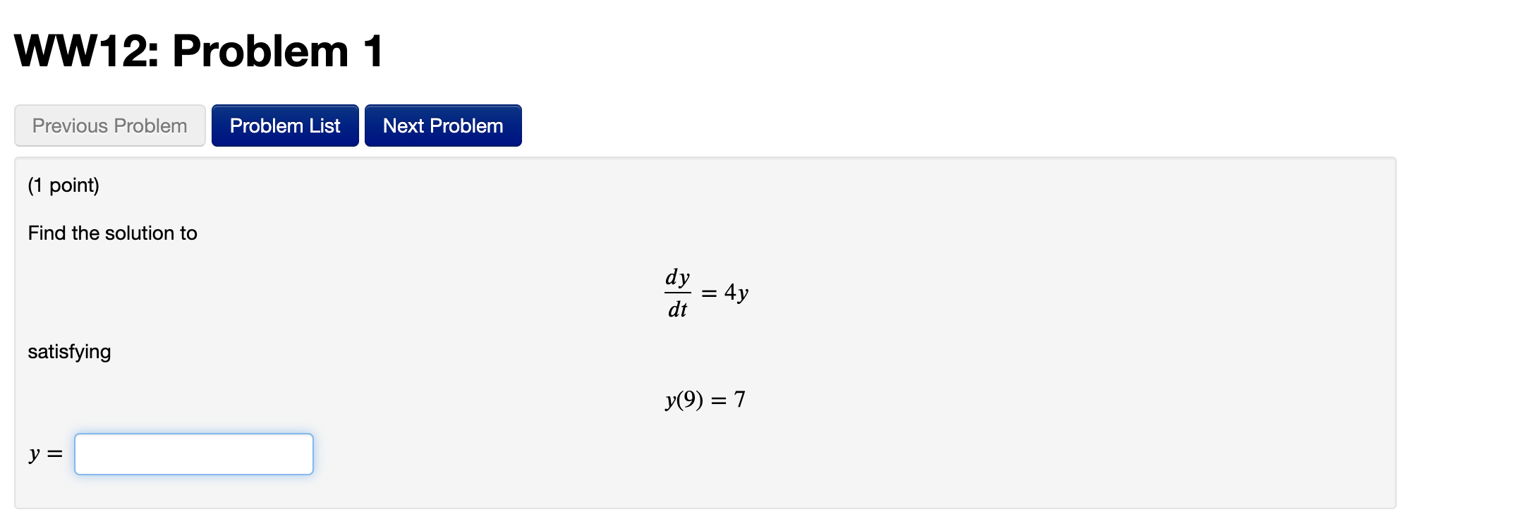 Solved WW12: Problem 1 Previous Problem Problem List Next | Chegg.com