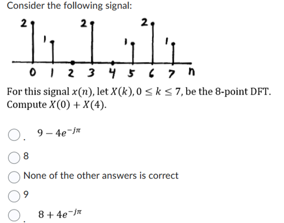 Solved Consider the following signal:For this signal x(n), | Chegg.com