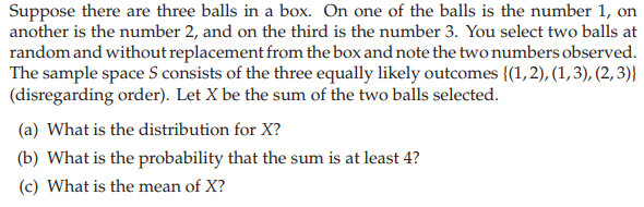Solved Suppose there are three balls in a box. On one of the | Chegg.com