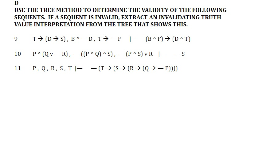 Solved Use the THREE method to determine the validity of the | Chegg.com