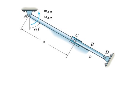 Solved The collar C is pinned to rod CD while it slides on | Chegg.com