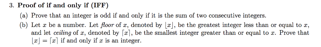 Solved 3. Proof of if and only if (IFF) (a) Prove that an | Chegg.com