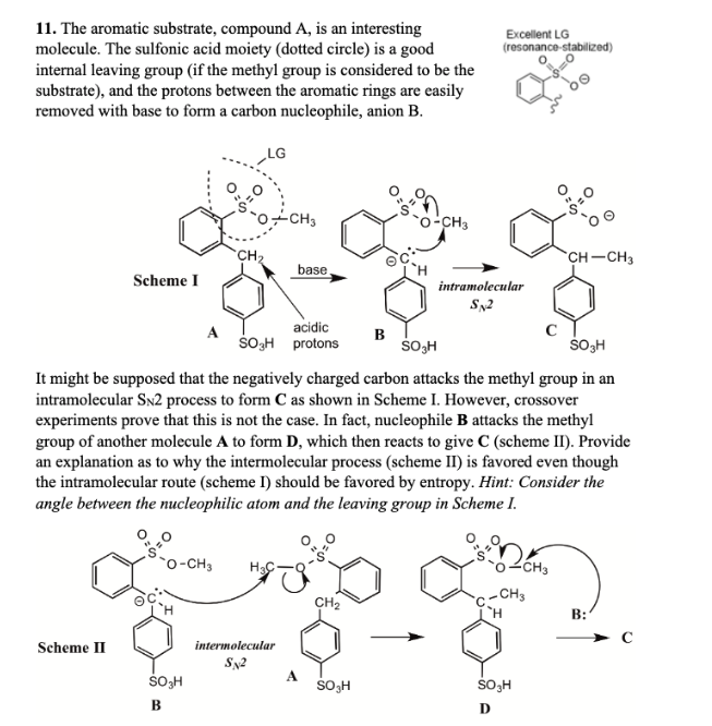 Solved 11. The aromatic substrate, compound A, is an | Chegg.com