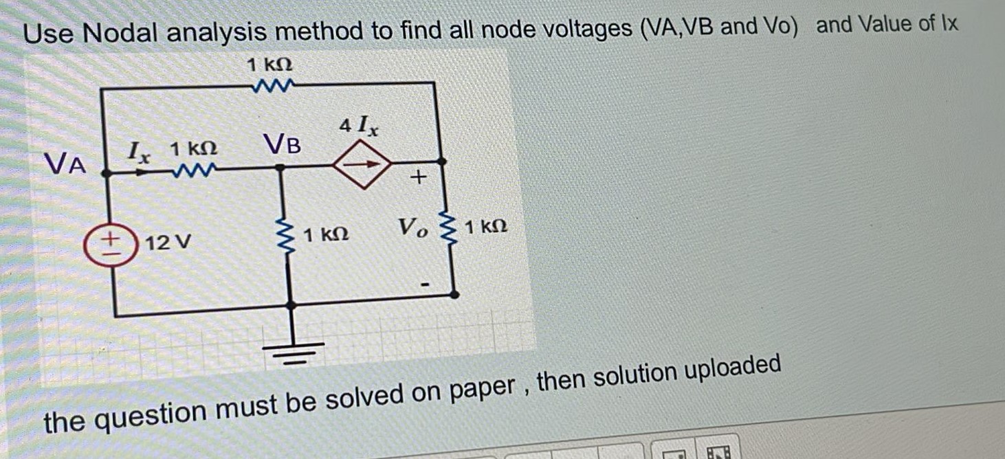 Solved Use Nodal analysis method to find all node voltages | Chegg.com