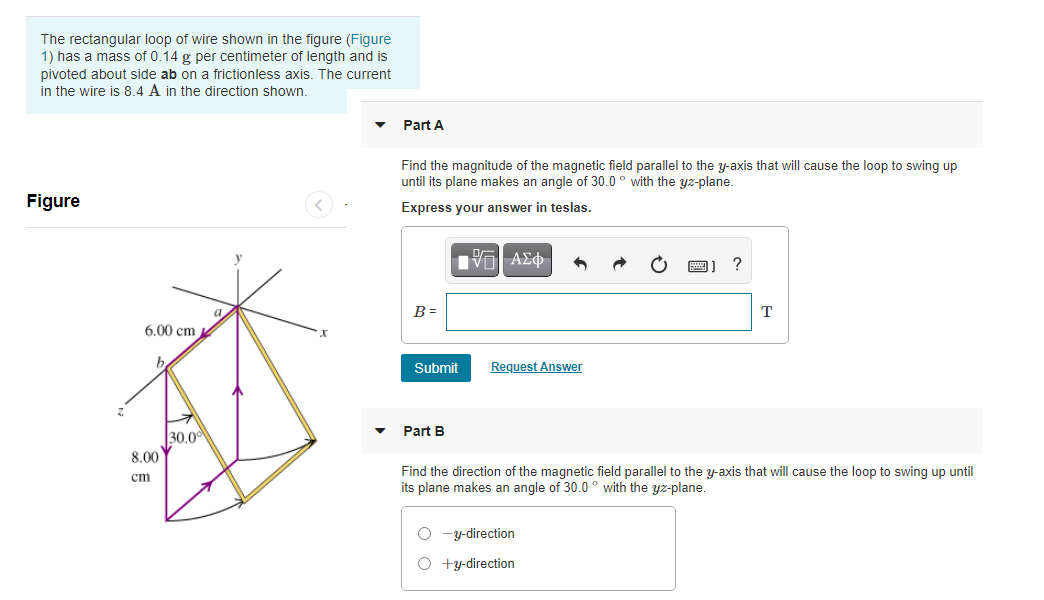Solved The rectangular loop of wire shown in the figure | Chegg.com