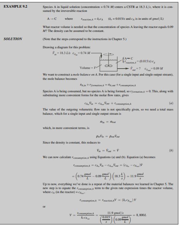 Solved Repeat the Example 9.2 calculation for the case in | Chegg.com