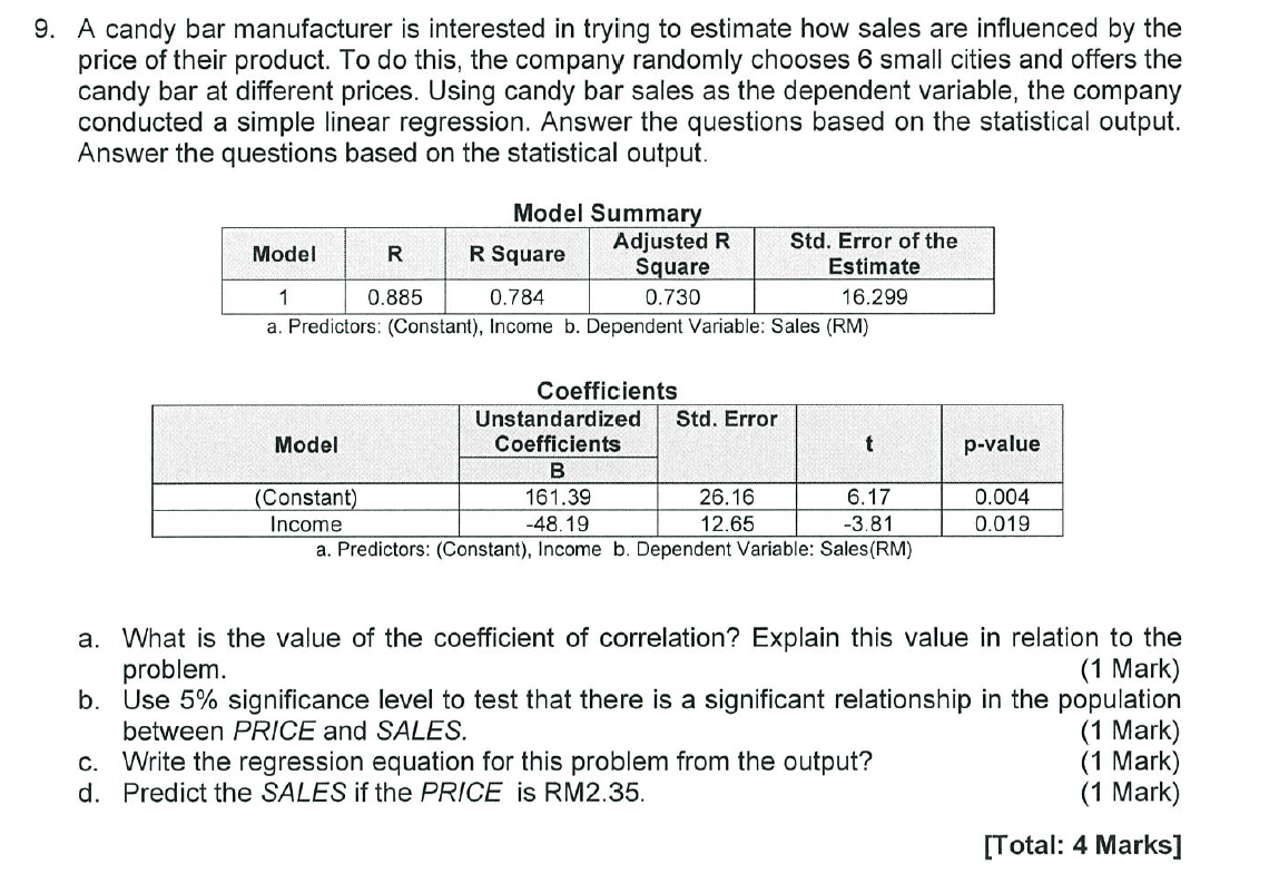Solved 9. A candy bar manufacturer is interested in trying | Chegg.com