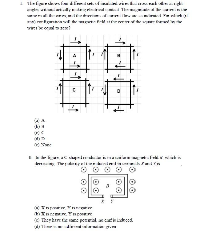 Solved I The Figure Shows Four Different Sets Of Insulated