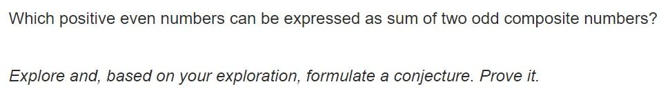 Solved Which positive even numbers can be expressed as sum | Chegg.com