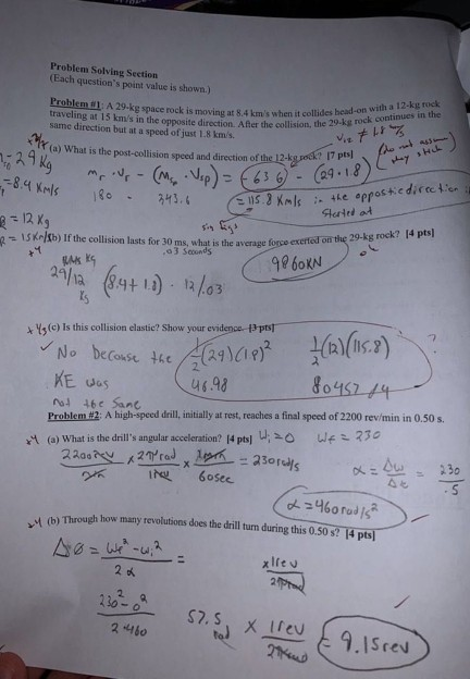 Solved Problem Solving Section (Each question's point value | Chegg.com