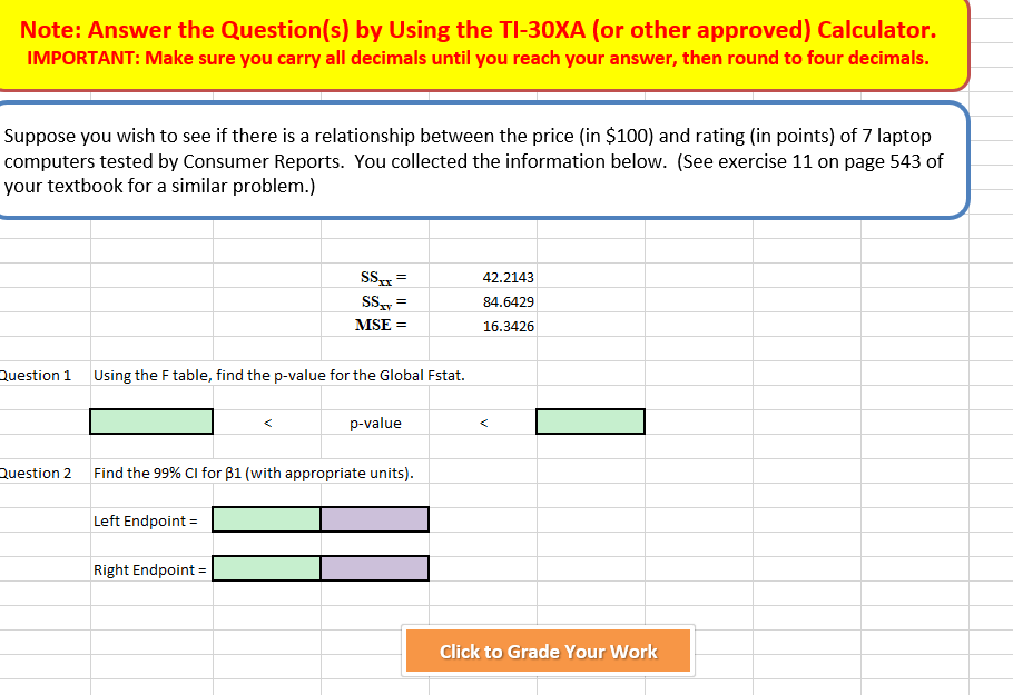 Solved Note: Answer the Question(s) by Using the TI-30XA (or | Chegg.com
