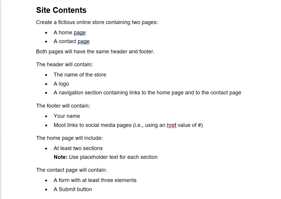 Solved Create an HTML webpage with a linked CSS file that | Chegg.com