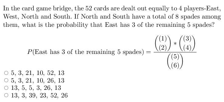 Solved In the card game bridge, the 52 cards are dealt out | Chegg.com