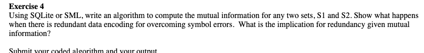 Solved Exercise 4 Using Sqlite Or Sml Write An Algorithm To 3836