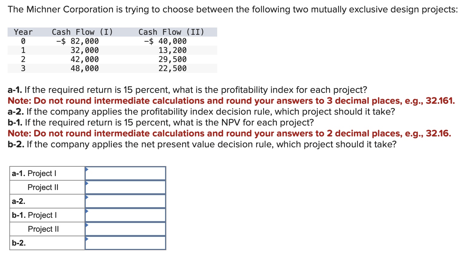 Solved The Michner Corporation is trying to choose between | Chegg.com