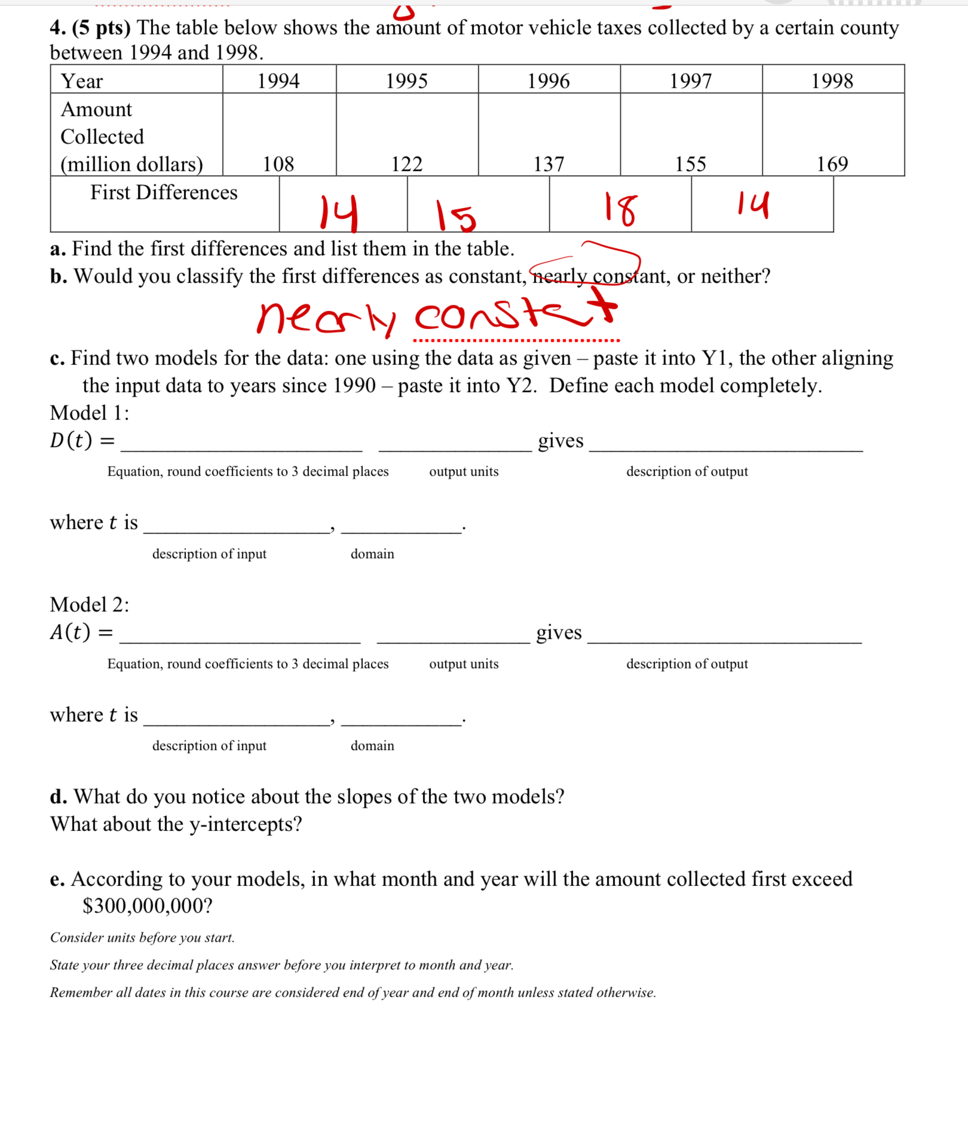 Solved 5pts ) ﻿The table below shows the amount of motor | Chegg.com