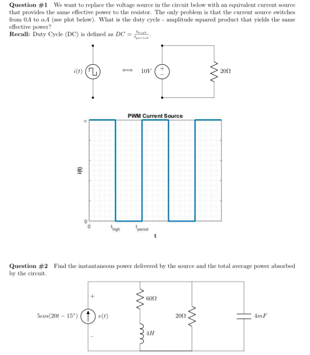 Solved Question #1 We want to replace the voltage source in | Chegg.com Solved Question #1 We want to replace the voltage source in | Chegg.com