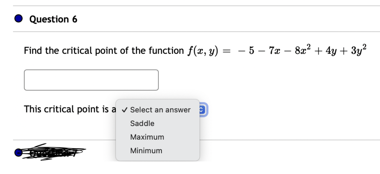 Solved Find the critical point of the function | Chegg.com