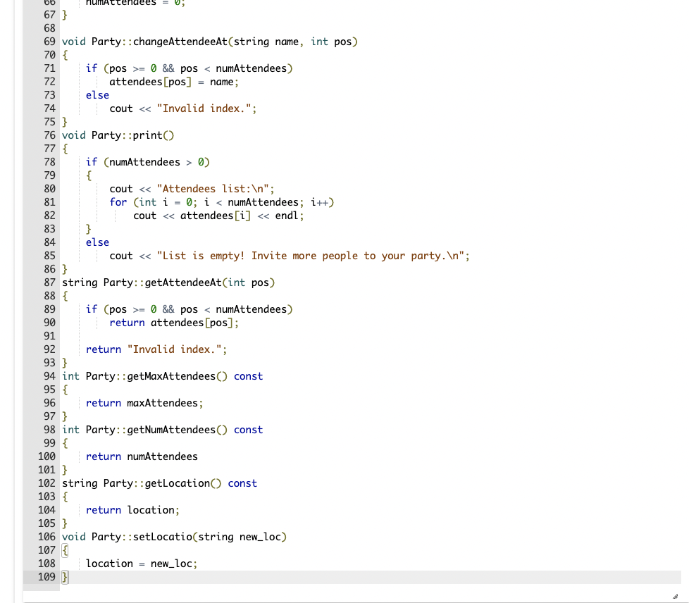 Solved This exercise defines a Party class to store the | Chegg.com