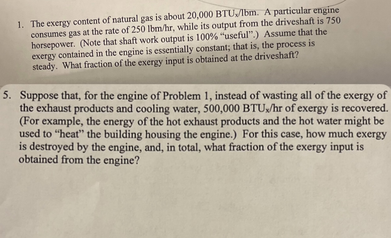 Solved Suppose that, for the engine of Problem 1, ﻿instead | Chegg.com