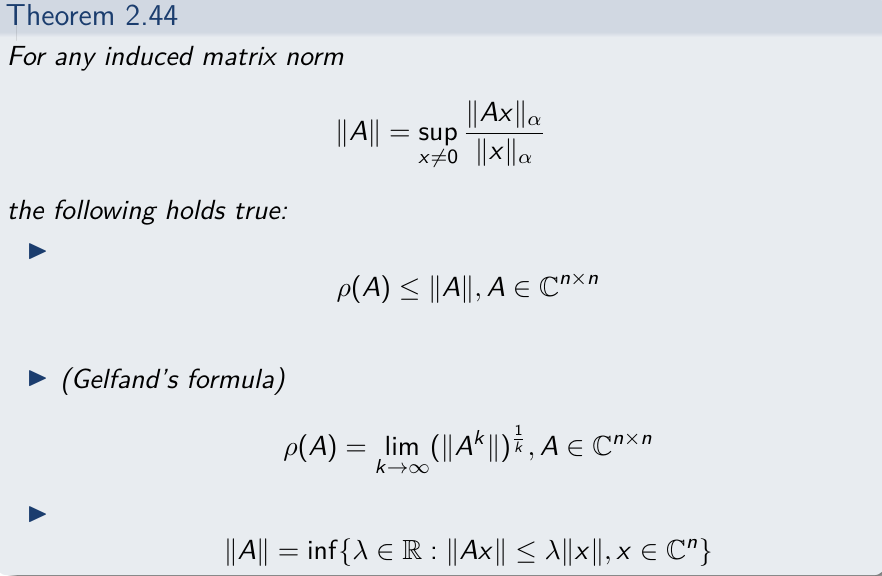 Solved Theorem 2.44For any induced matrix | Chegg.com