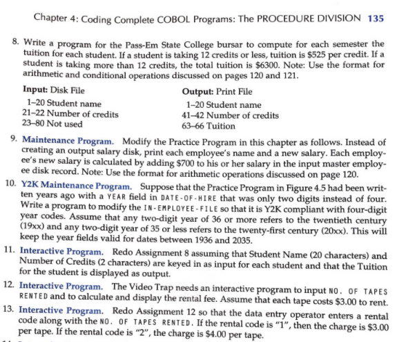Chapter 4: Coding Complete COBOL Programs: The | Chegg.com