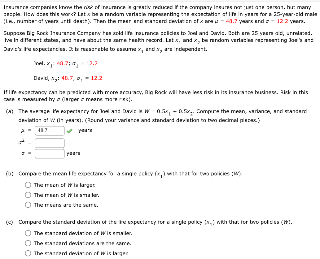 Solved Insurance companies know the risk of insurance is | Chegg.com
