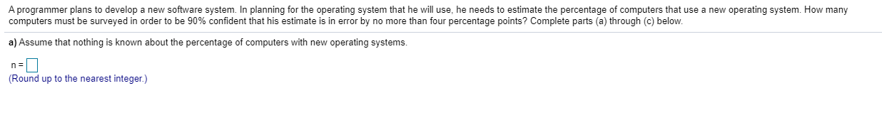Solved A programmer plans to develop a new software system. | Chegg.com