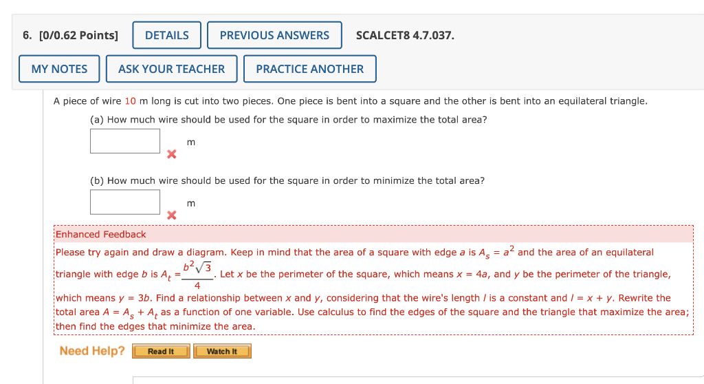 Solved A piece of wire 10 m long is cut into two pieces. One | Chegg.com