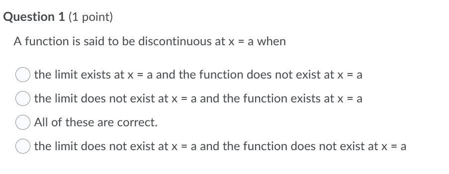 Solved Question 1 (1 point) A A function is said to be | Chegg.com