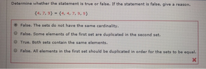 Solved Determine whether the statement is true or false. If | Chegg.com