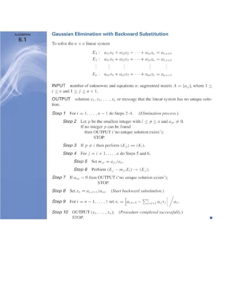 Solved Gaussian Elimination with Backward Substitution | Chegg.com