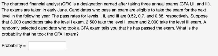 Solved The chartered financial analyst (CFA) is a | Chegg.com