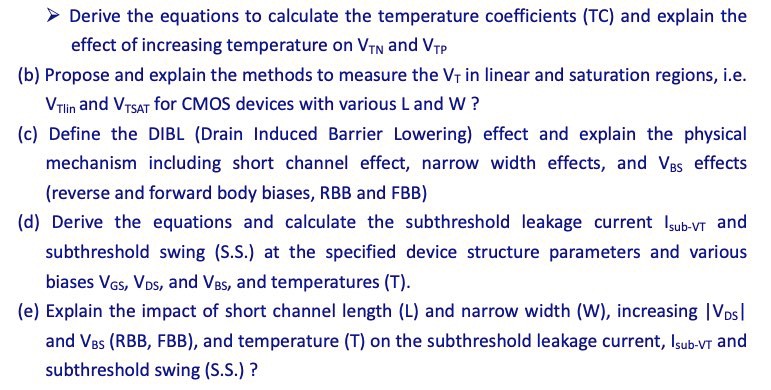 Solved Derive the equations to ﻿calculate the temperature | Chegg.com