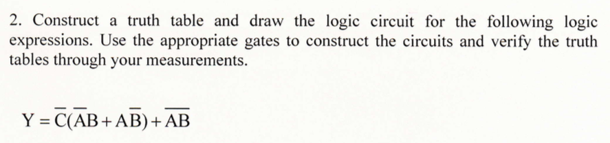 Solved 2. Construct a truth table and draw the logic circuit | Chegg.com