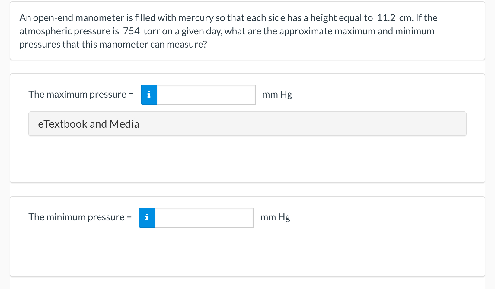 Solved An open-end manometer is filled with mercury so that | Chegg.com