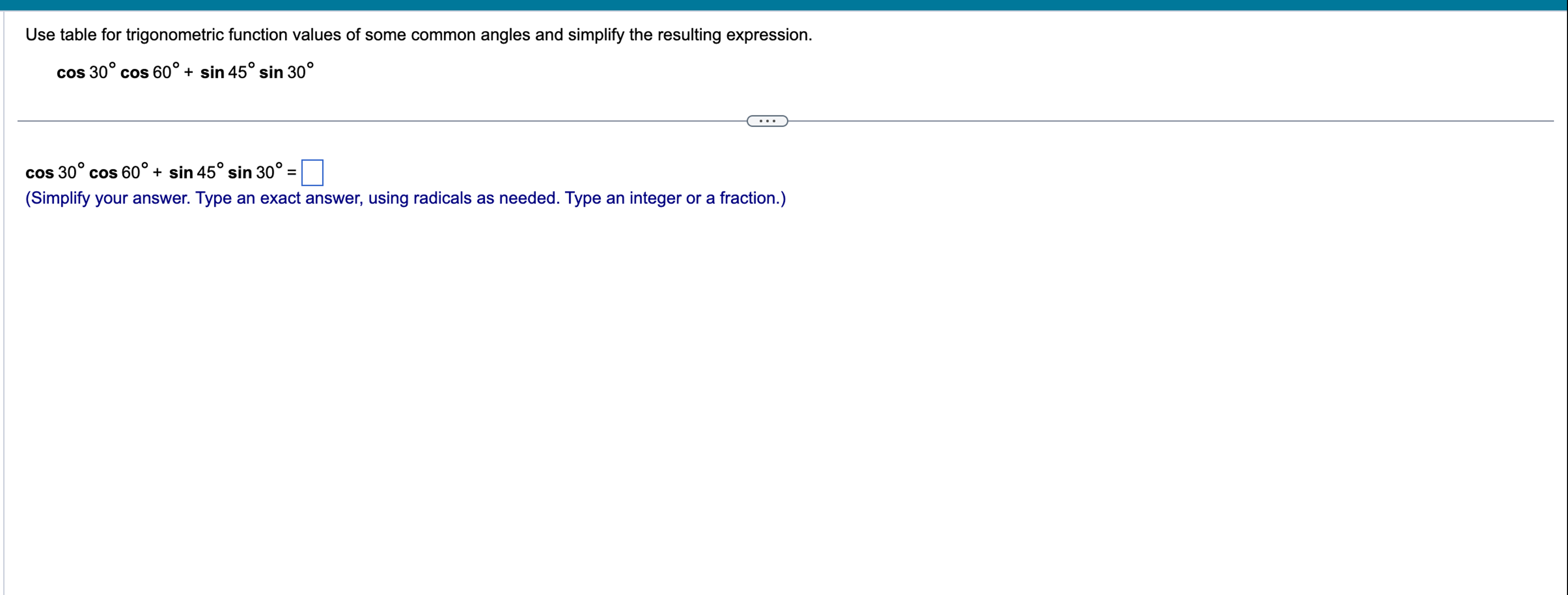 Solved Use table for trigonometric function values of some | Chegg.com
