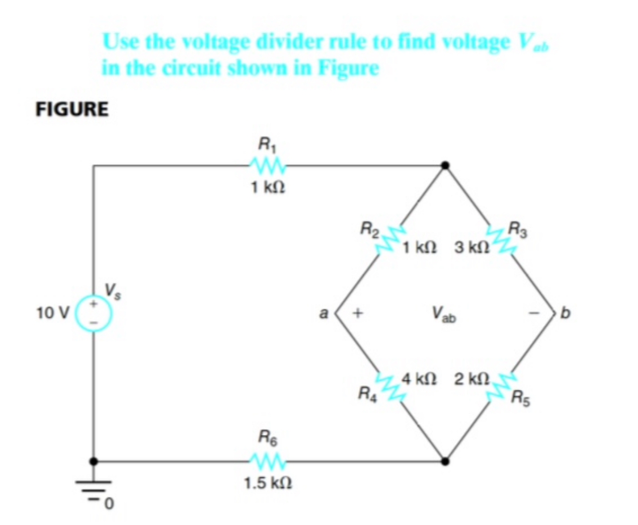 Solved Use the voltage divider rule to find voltage Vab in | Chegg.com