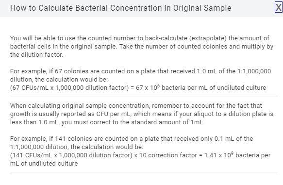 Solved ISOLATION METHODS. QUANTIFICATION BY COLONY COUNTING | Chegg.com