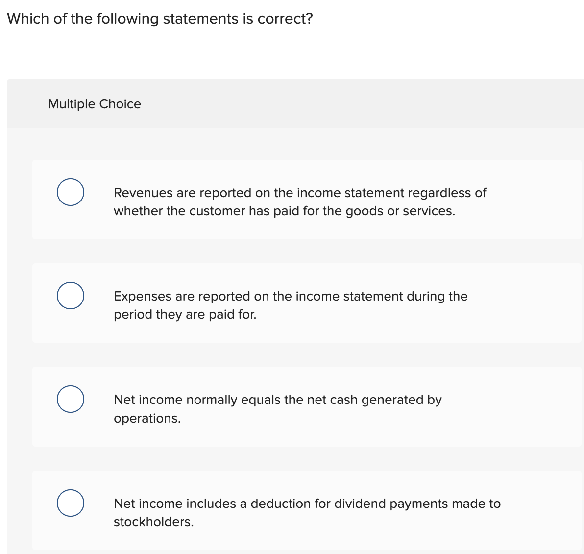 Solved Which of the following statements is correct? | Chegg.com