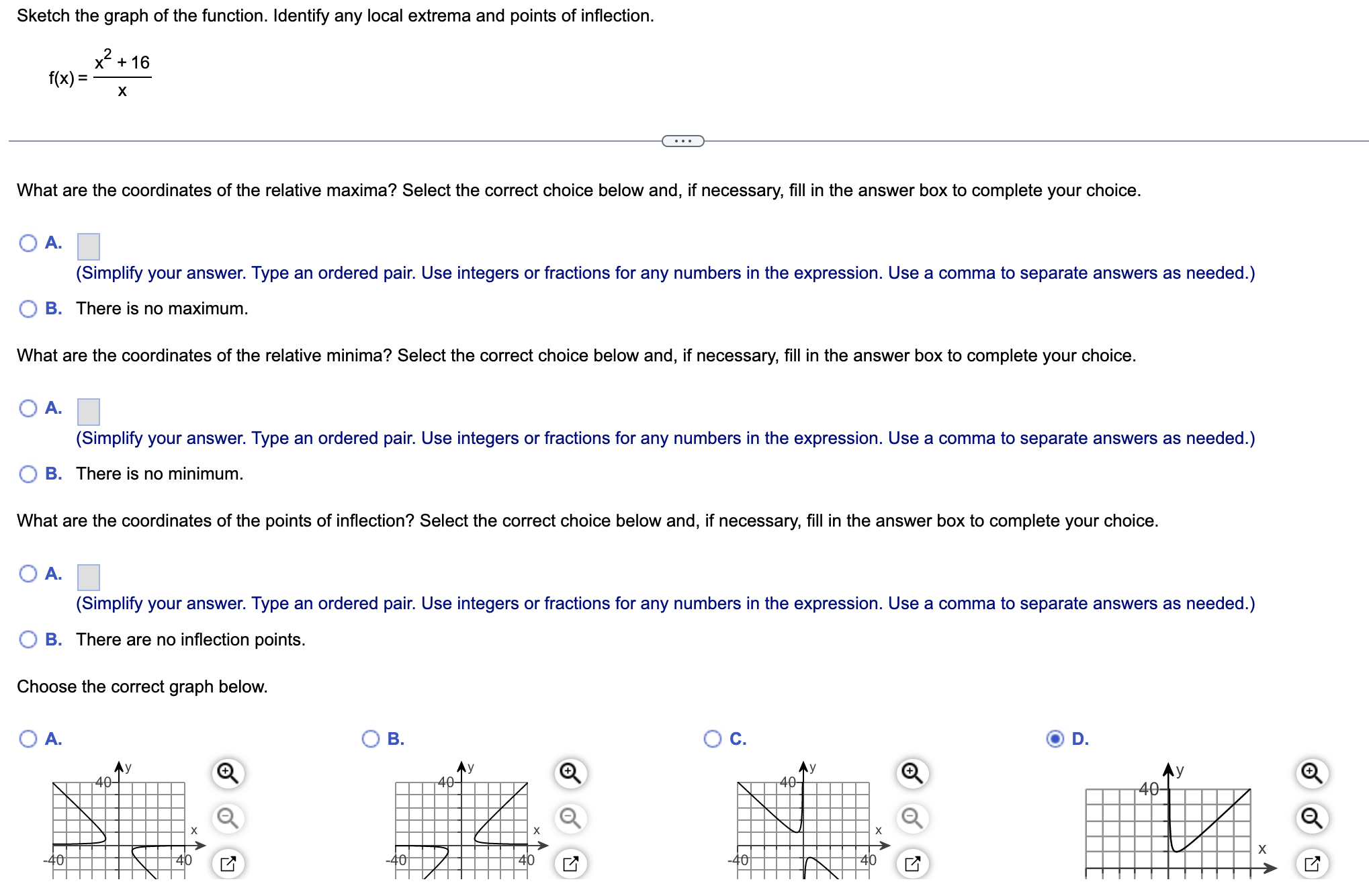 Solved Sketch the graph of the function. Identify any local | Chegg.com