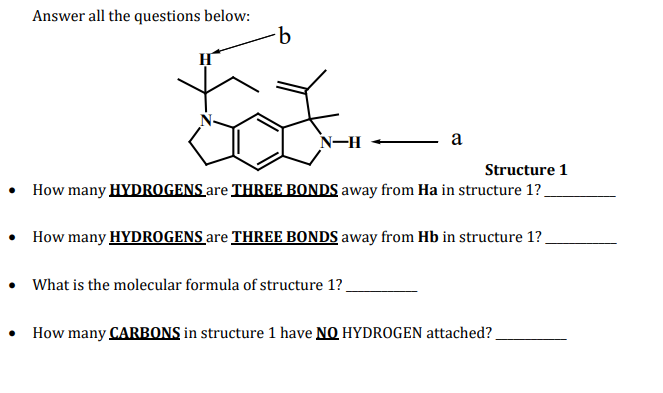 Solved Answer all the questions below: Structure 1 - How | Chegg.com