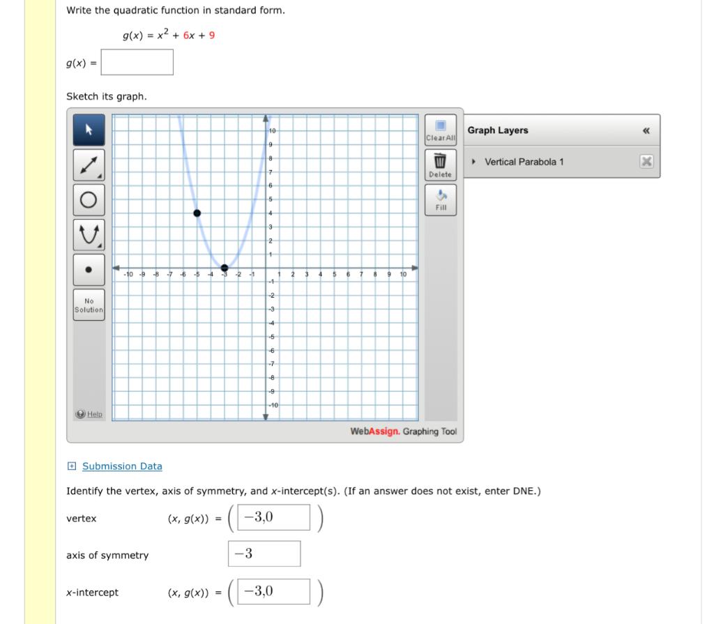 Solved Write the quadratic function in standard form. | Chegg.com