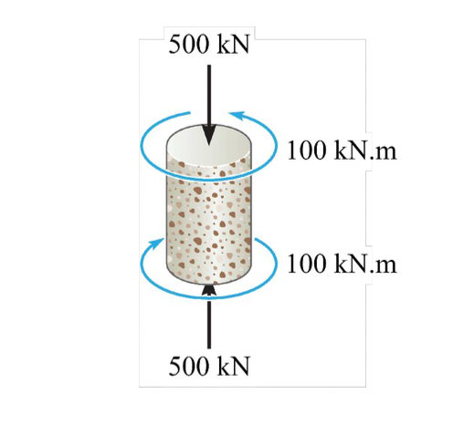 Solved A concrete column with a circular cross-section of | Chegg.com