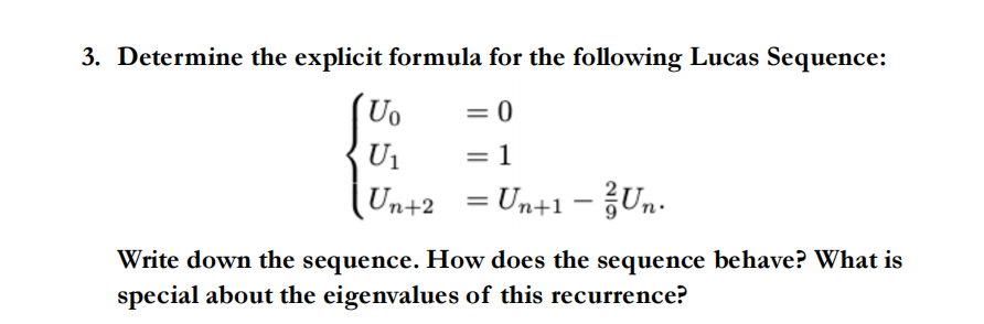 Solved Determine the explicit formula for the following | Chegg.com